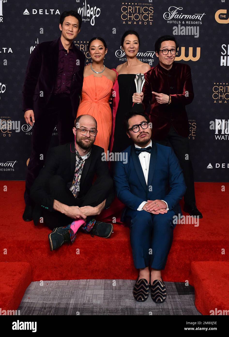 Daniel Scheinert, front left, and Daniel Kwan, front right, and from ...