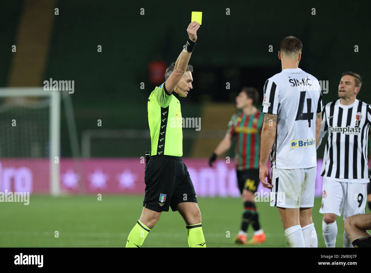 Libero Liberati stadium, Terni, Italy, January 15, 2023, admonition Lorenzo Simic (Ascoli ...