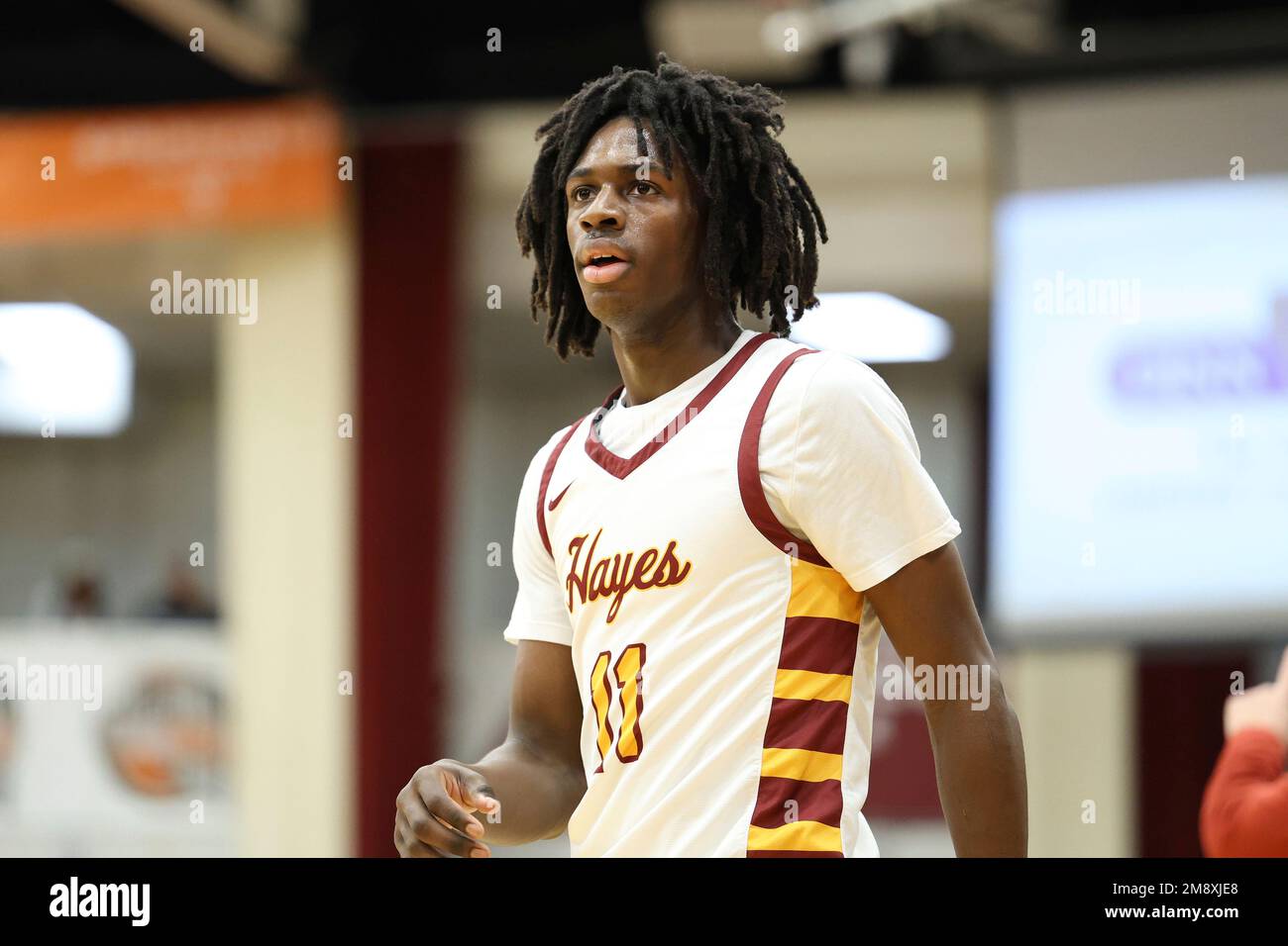Cardinal Hayes Ian Jackson #11 is seen against Imhotep during a high ...