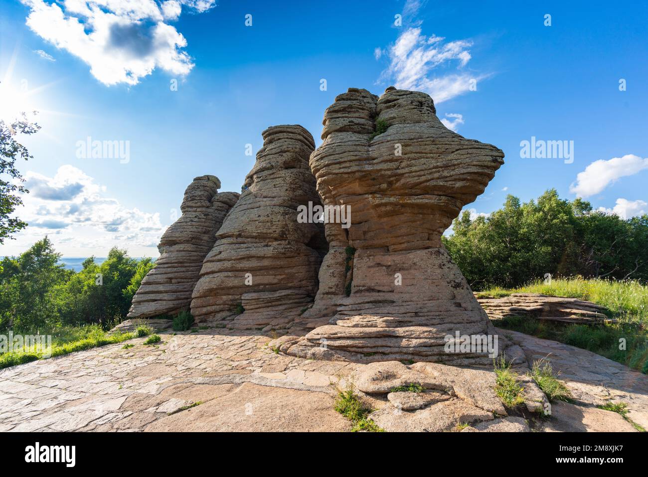 Ha figure stone forest in Inner Mongolia Stock Photo - Alamy