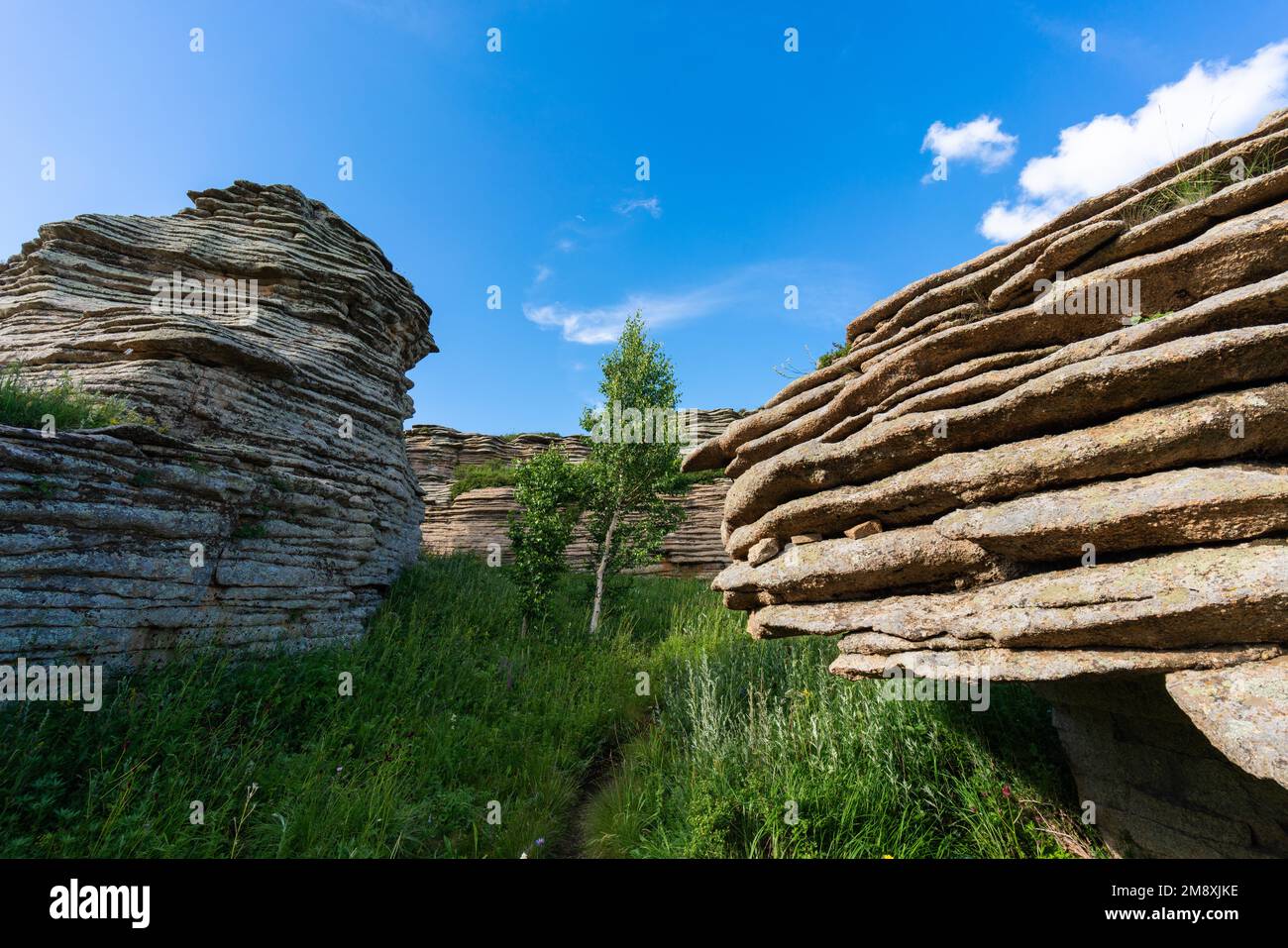 Ha figure stone forest in Inner Mongolia Stock Photo - Alamy