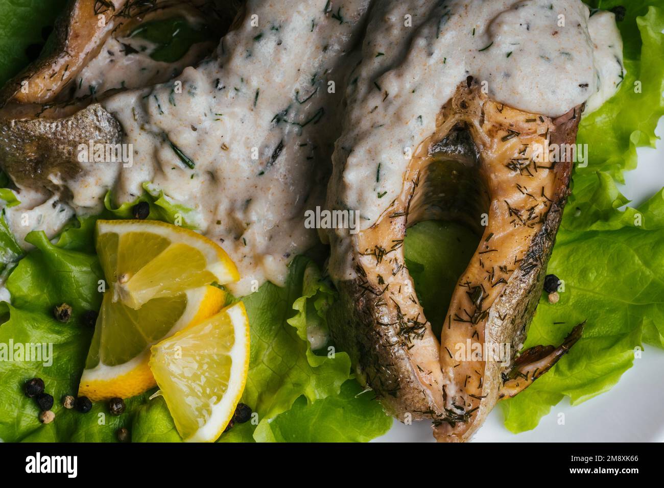 Trout steak fish dish hi-res stock photography and images - Alamy
