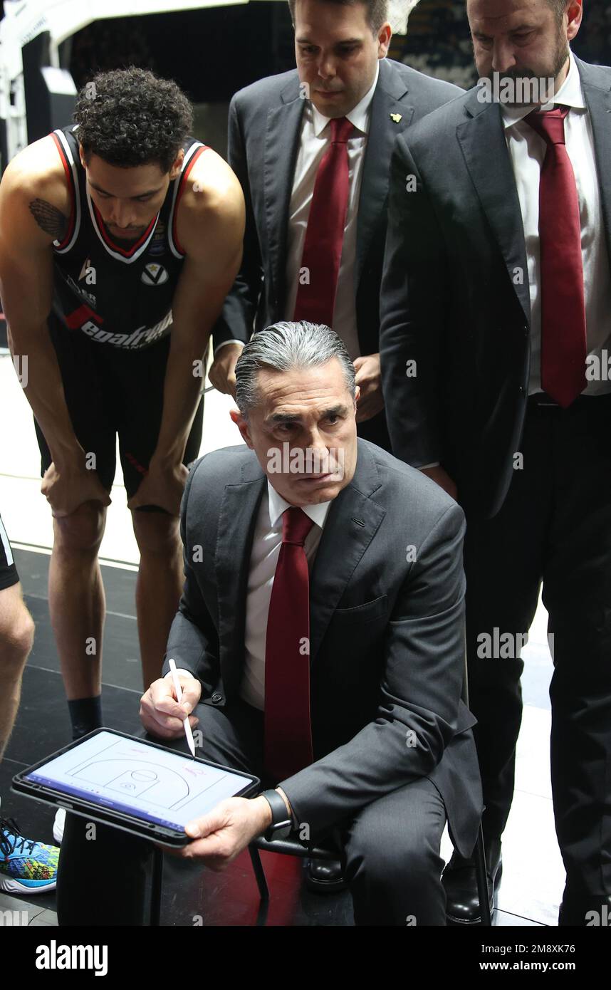Sergio Scariolo (head coach of Segafredo Virtus Bologna) during the LBA ... Sergio Scariolo (head coach of Segafredo Virtus Bologna) during the LBA ...