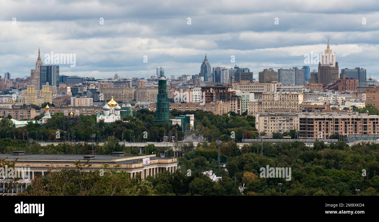 Moscow city skyscrapers aerial view hi-res stock photography and images ...