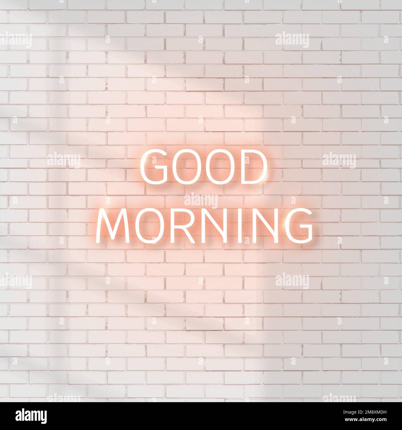 Neon good morning word on brick wall vector Stock Vector Image & Art ...