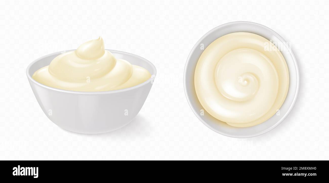 Mayonnaise side view Stock Vector Images - Alamy