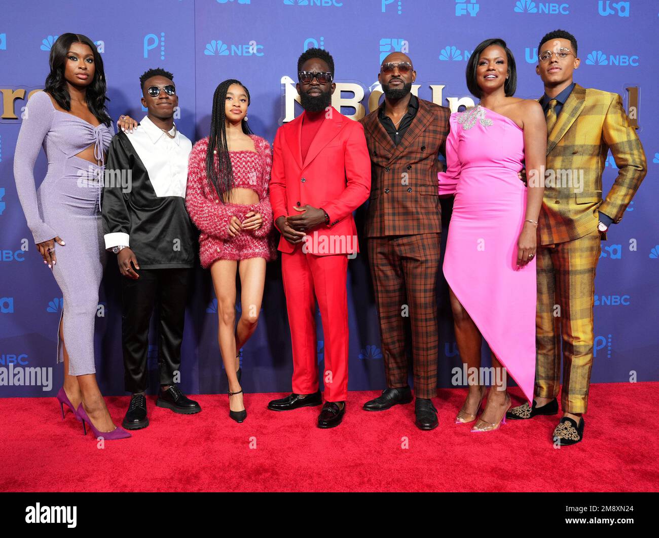 Los Angeles, USA. 15th Jan, 2023. (L-R) BEL AIR Cast - Courtney "Coco ...