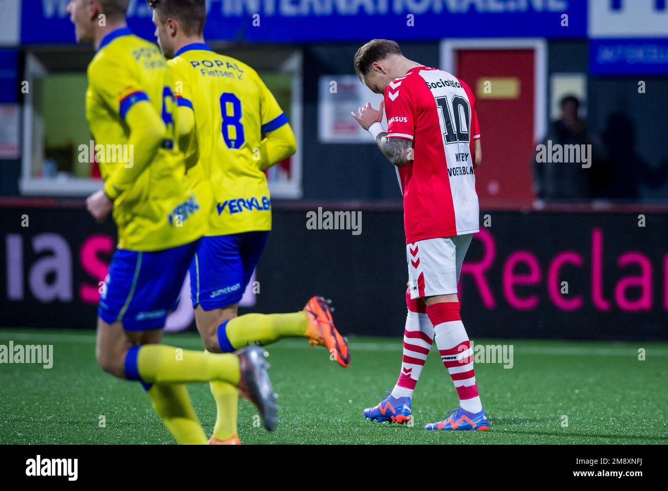 EMMEN - Mark Diemers of FC Emmen during the Dutch premier league game between FC Emmen and SC ...