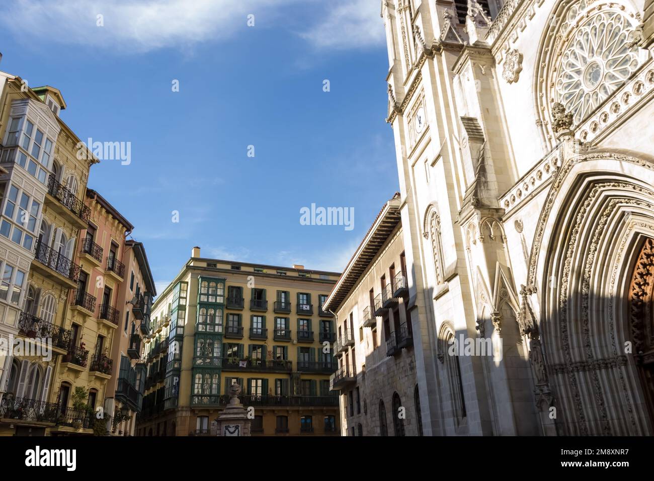 Architectural detail of the Casco Viejo (Old Town), the medieval ...