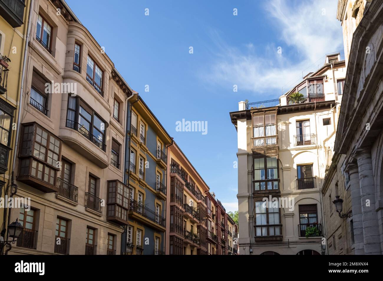 Architectural detail of the Casco Viejo (Old Town), the medieval ...