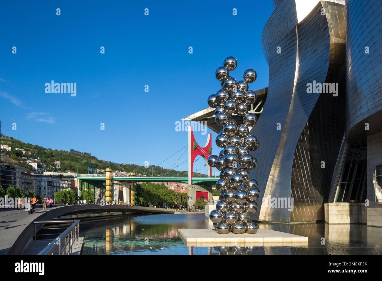 Architectural detail of the Guggenheim Museum Bilbao, a museum of ...
