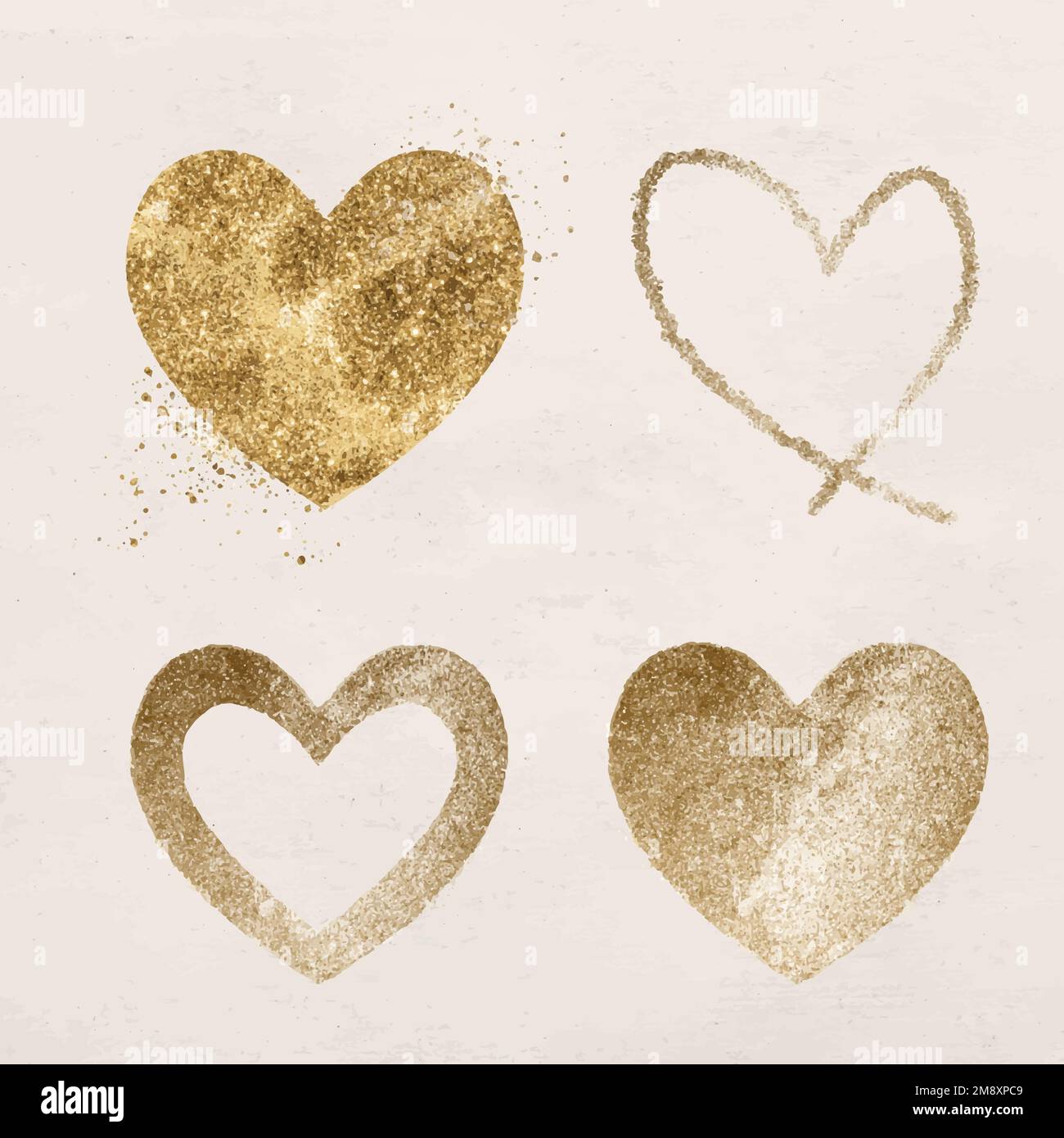 Gold heart badge Stock Vector Images - Alamy
