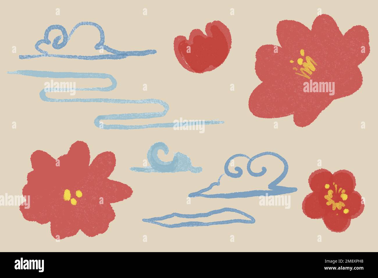 Plum botanical illustration hi-res stock photography and images - Alamy