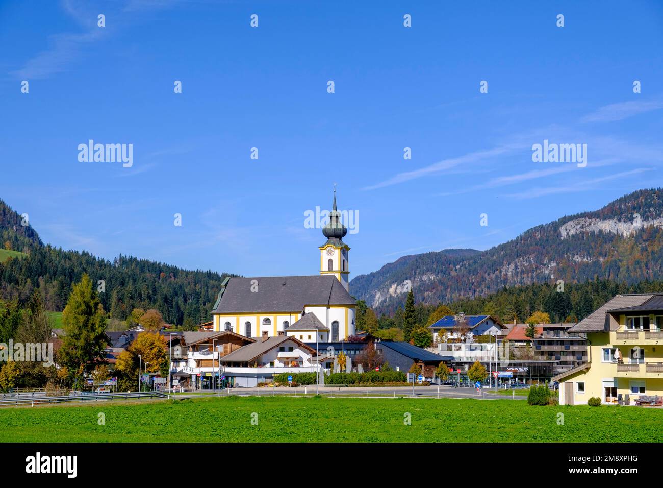 Parish Church of St. Peter and Paul, Soell, Tyrol, Austria Stock Photo ...