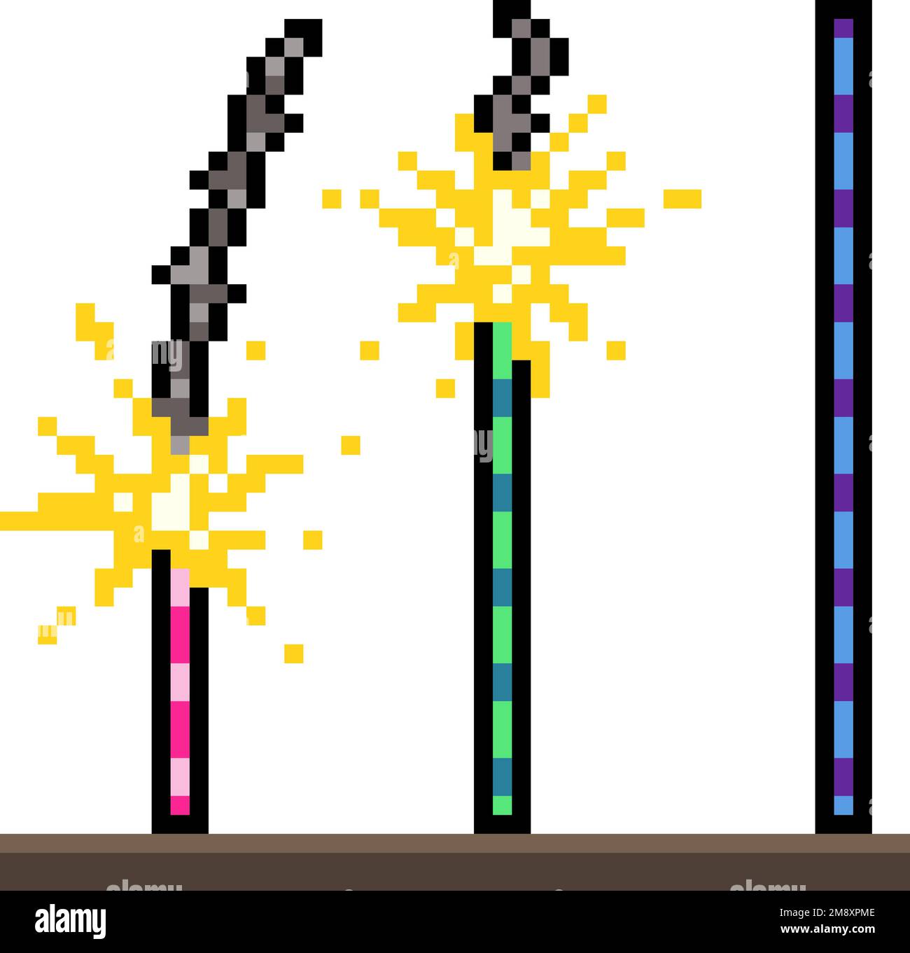 pixel art of toy firework spark Stock Vector Image & Art - Alamy