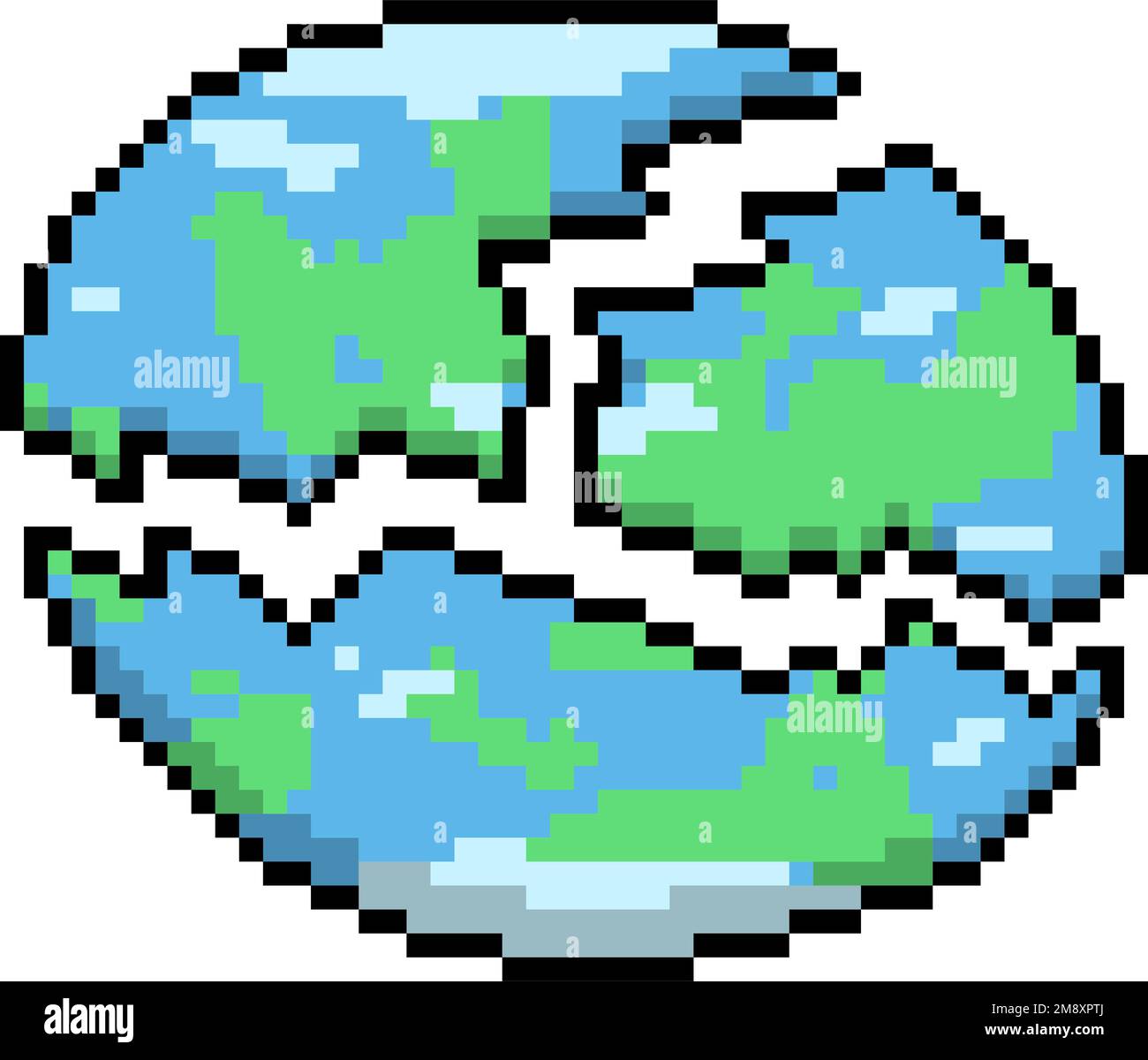 Earth pixel art hi-res stock photography and images - Alamy