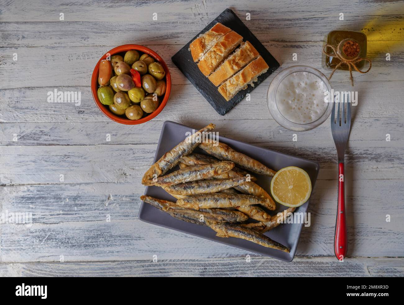 Fried fish typical tapa of southern spain, andalucia Stock Photo - Alamy