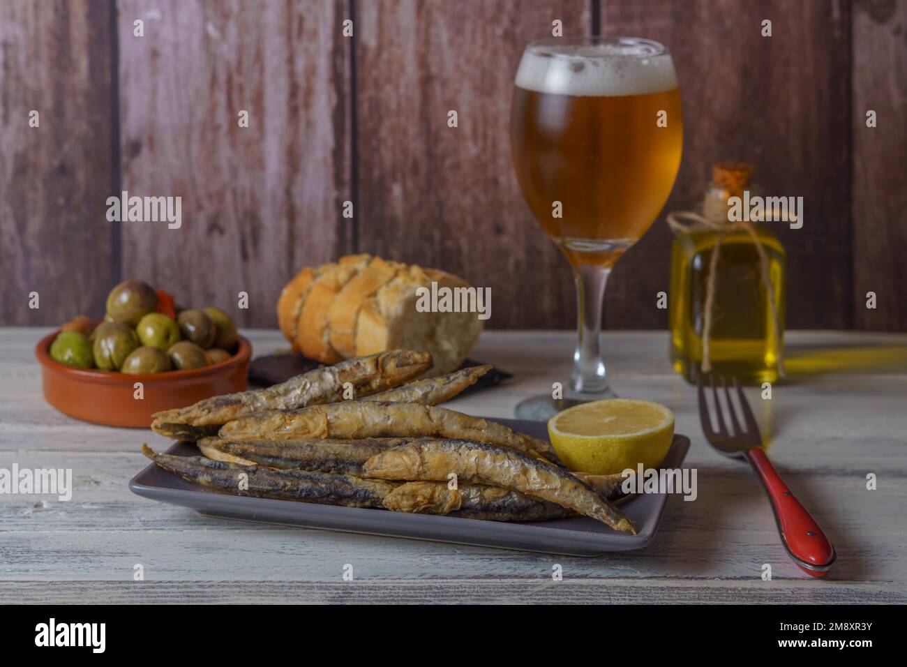 Fried fish typical tapa of southern spain, andalucia Stock Photo - Alamy