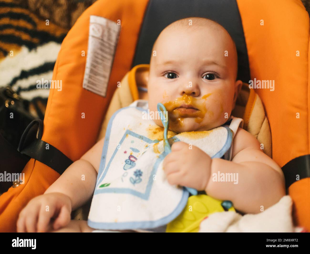Boy kid breakfast baby hi-res stock photography and images - Alamy