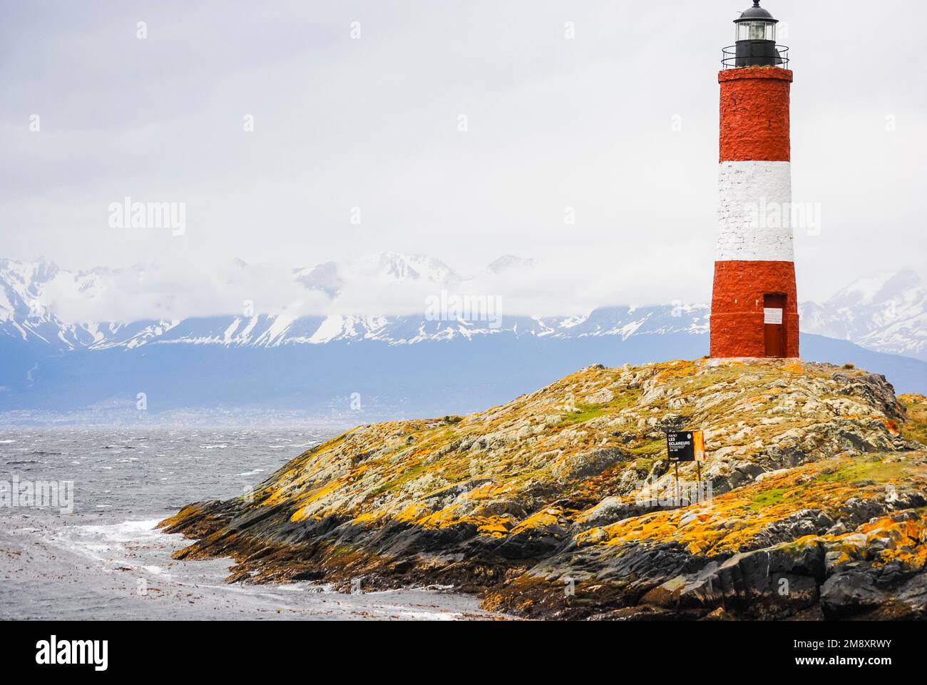 Les Eclaireurs lighthouse is located in the Beagle Channel in Ushuaia ...