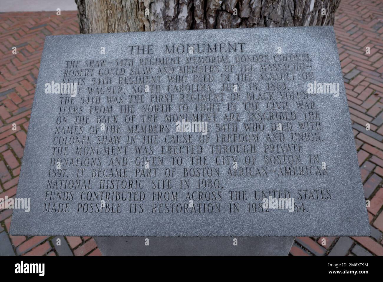 Boston, USA. 15th Jan, 2023. Massachusetts 54th Regiment Memorial is ...