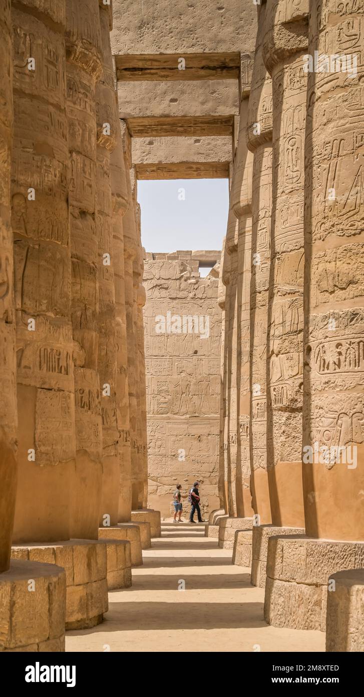 Egypt temple interior hi-res stock photography and images - Alamy