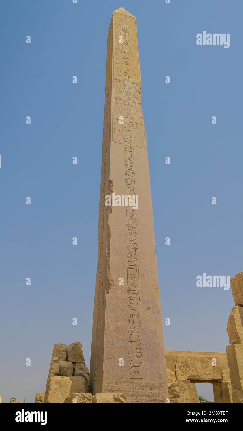 Obelisk, Temple of Amun-Re, Karnak Temple, Karnak, Egypt Stock Photo ...
