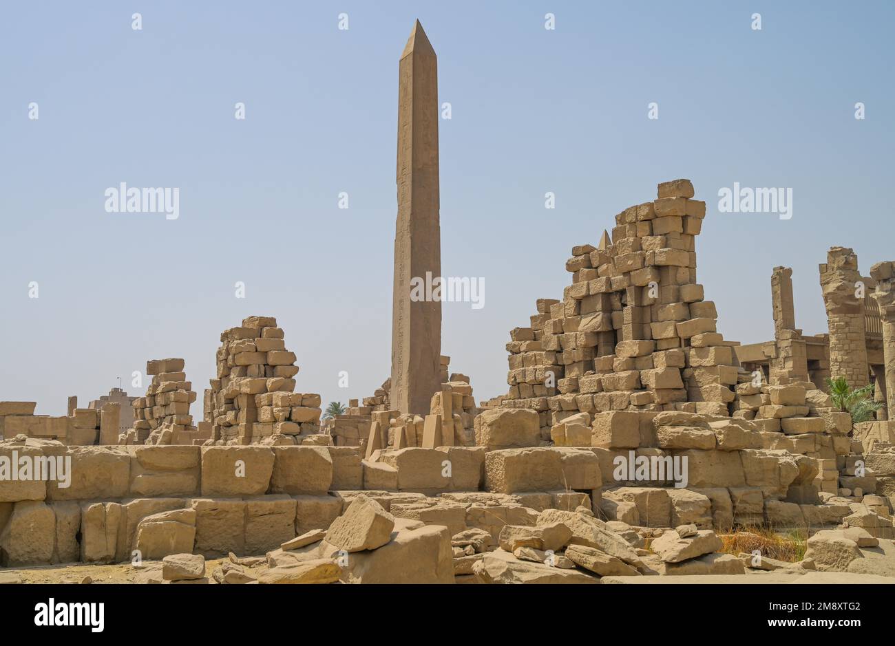 Obelisk, Temple of Amun-Re, Karnak Temple, Karnak, Egypt Stock Photo ...