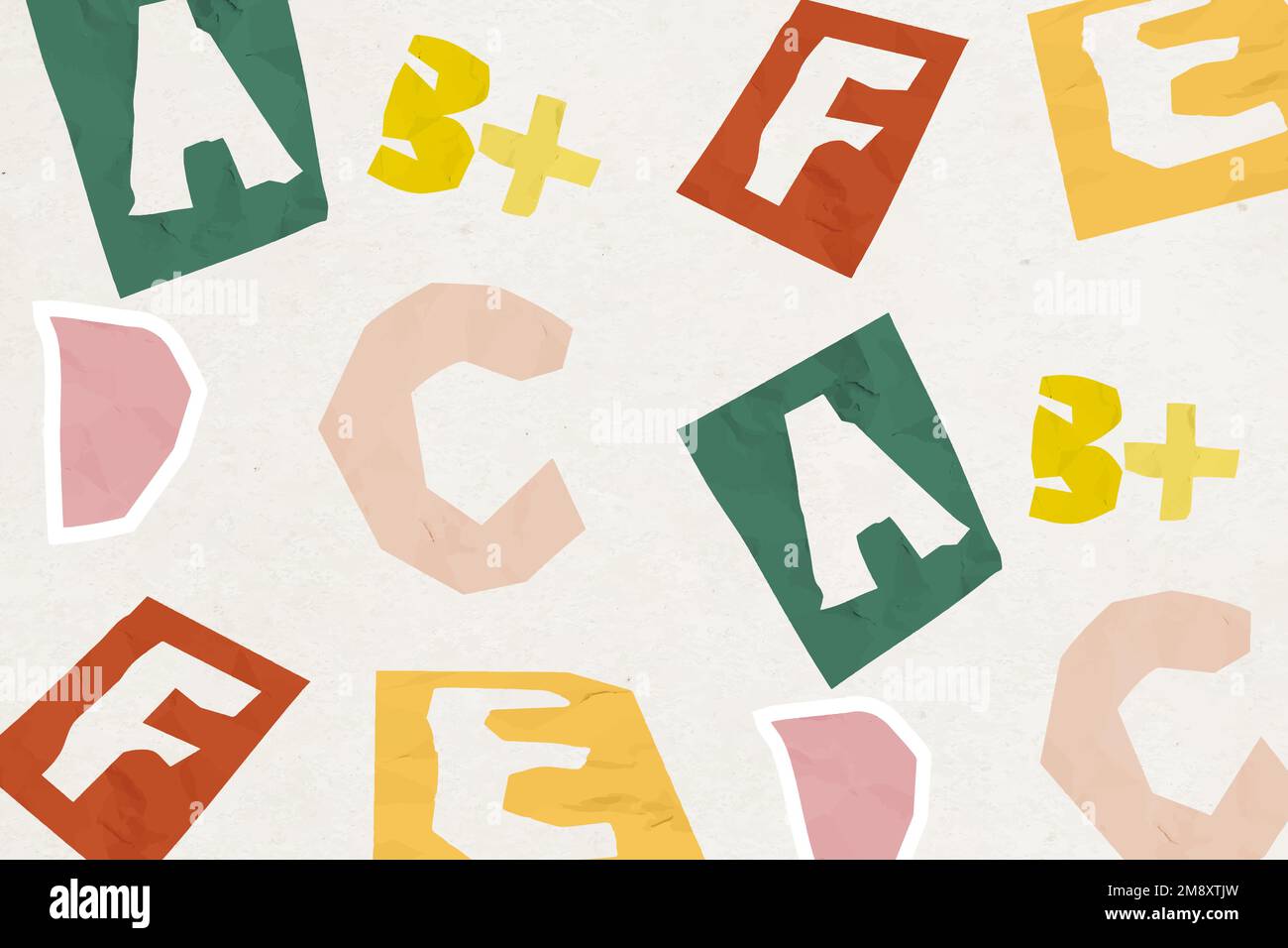 Colorful ABC alphabet vector pattern background for kids Stock Vector ...