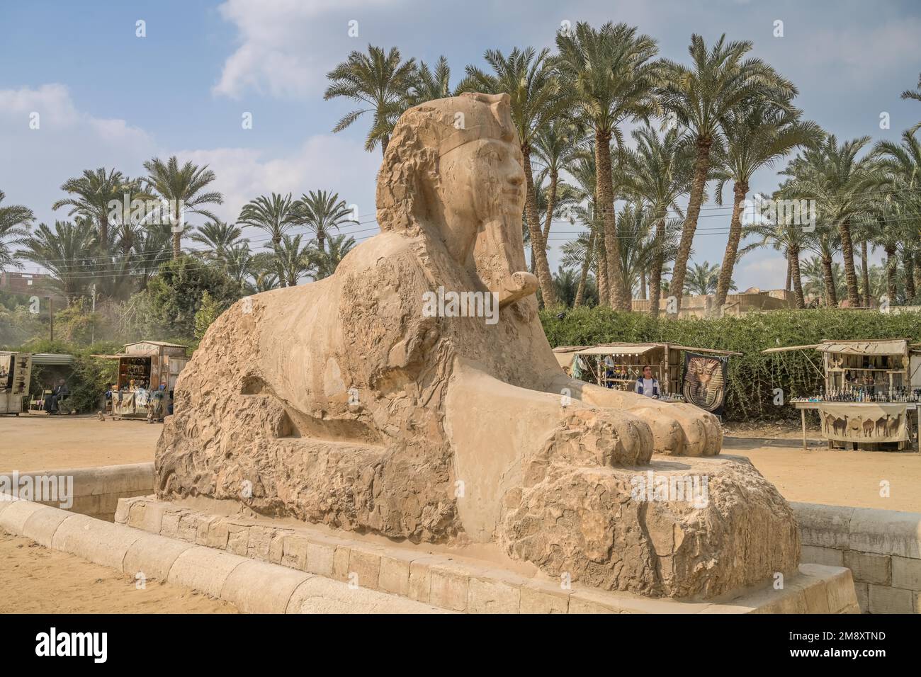 Sphinx, Sculpture Garden, Museum, With Rathina, Memphis, Egypt Stock ...