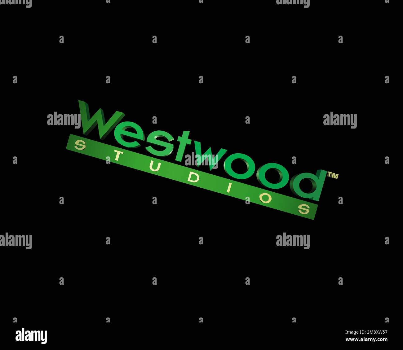 Westwood Studios, Rotated Logo, Black Background B Stock Photo - Alamy