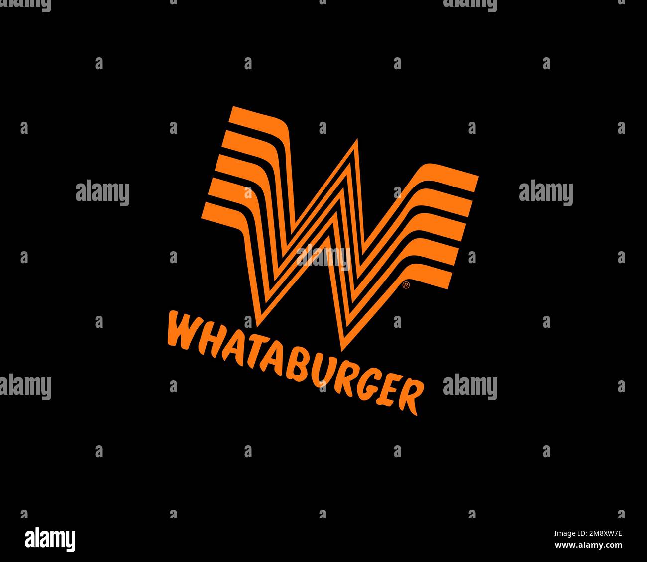 Whataburger, rotated logo, black background B Stock Photo - Alamy