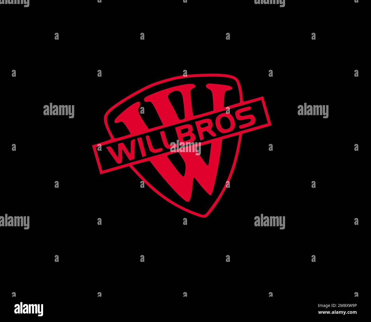 Willbros Group, rotated logo, black background Stock Photo - Alamy