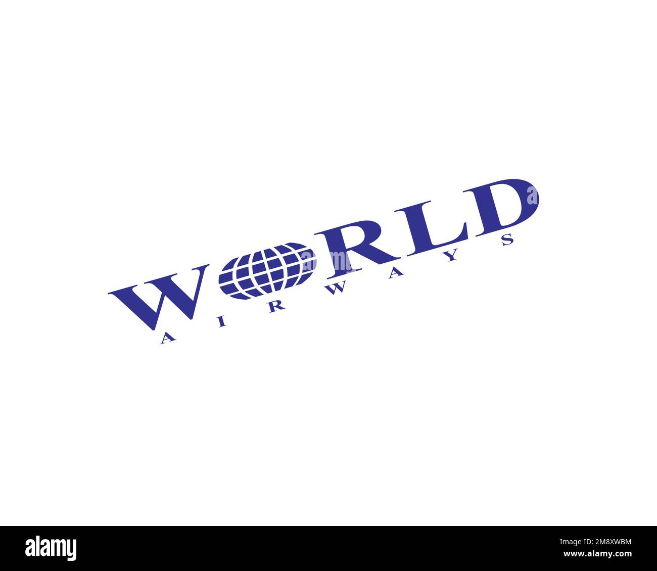 World Airways, rotated logo, white background Stock Photo - Alamy