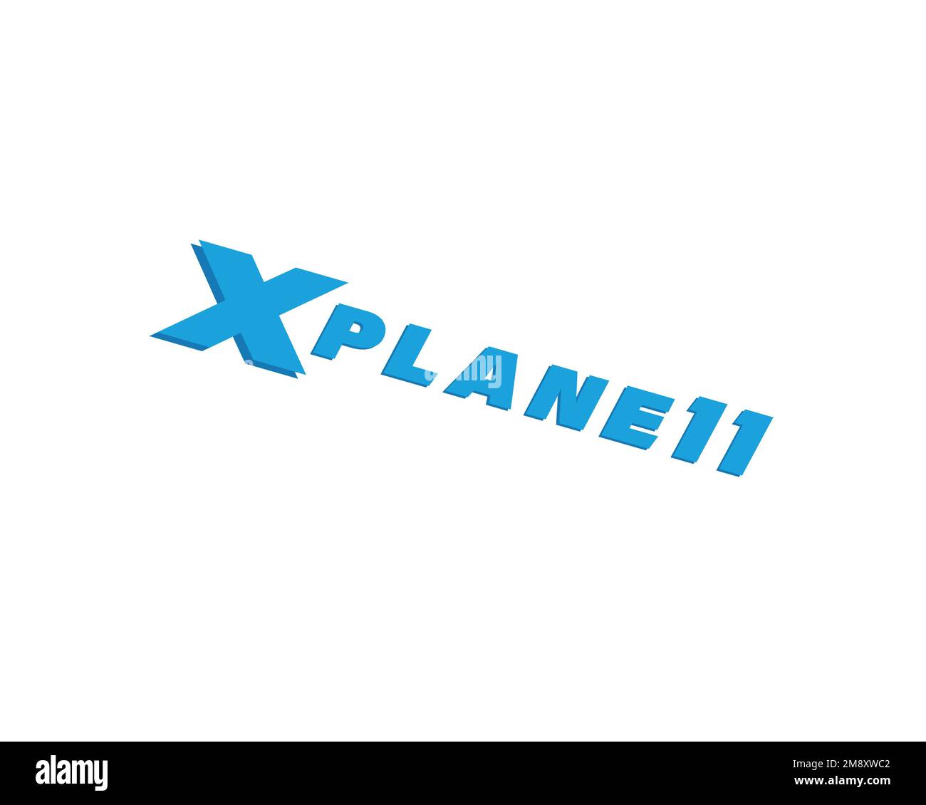 X Plane simulator, rotated logo, white background B Stock Photo - Alamy