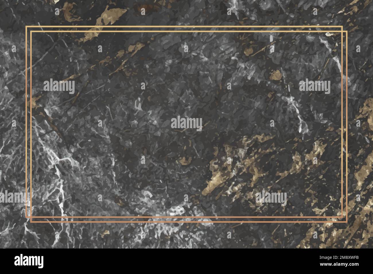 Rectangle gold frame on marble background vector Stock Vector Image ...
