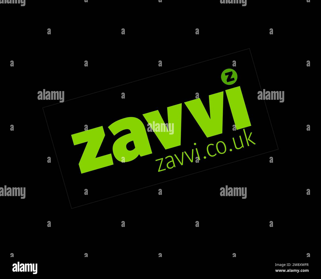 Zavvi retailer, rotated logo, black background Stock Photo - Alamy