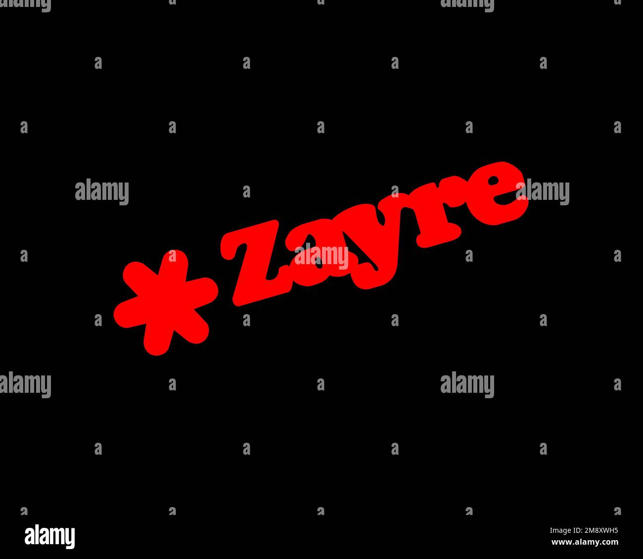 Zayre, rotated logo, black background Stock Photo - Alamy