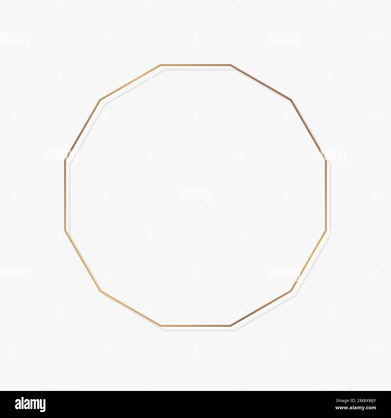 Polygon gold frame on white background vector Stock Vector Image & Art ...