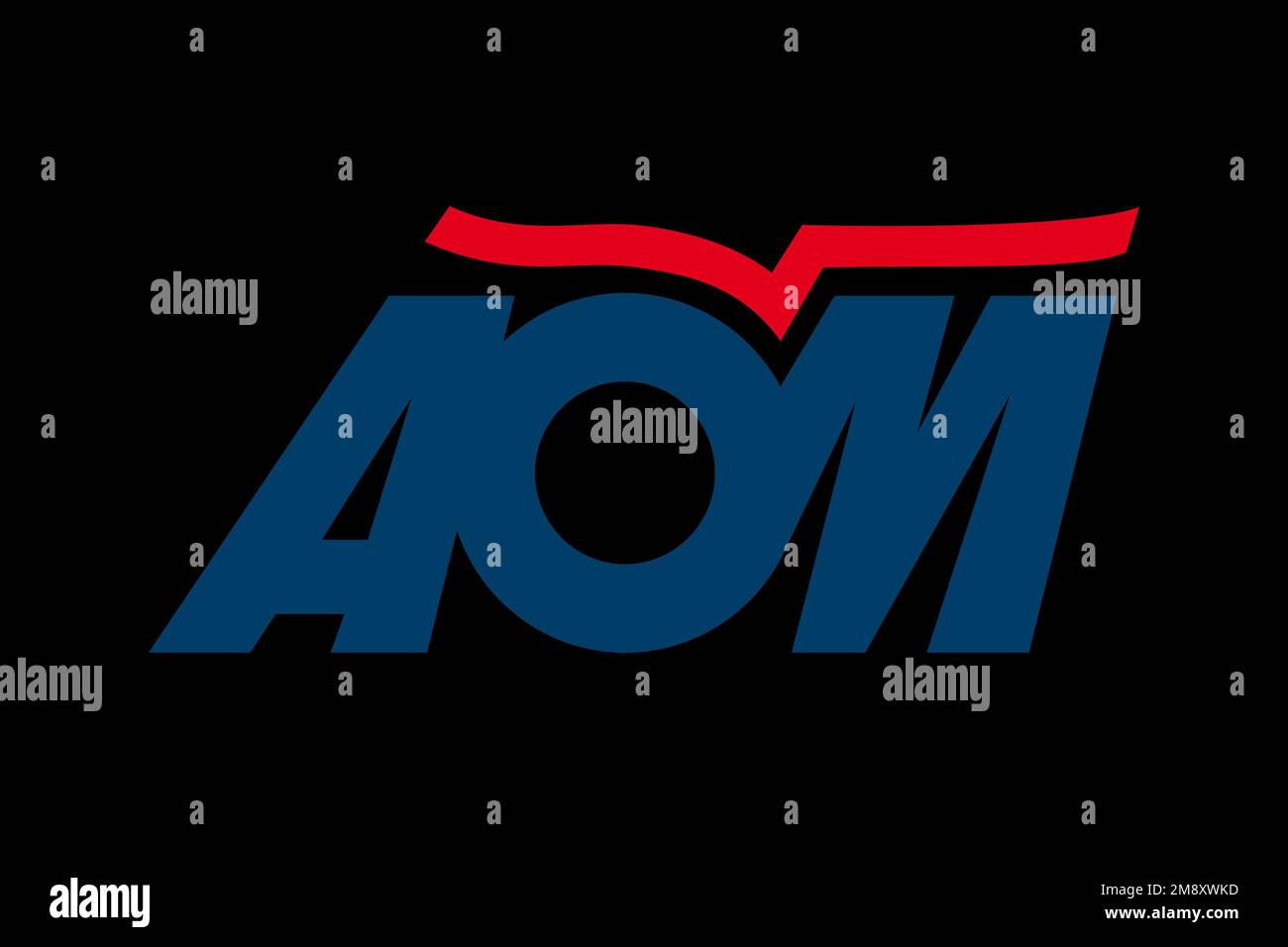 AOM French Airline, Logo, Black background Stock Photo - Alamy