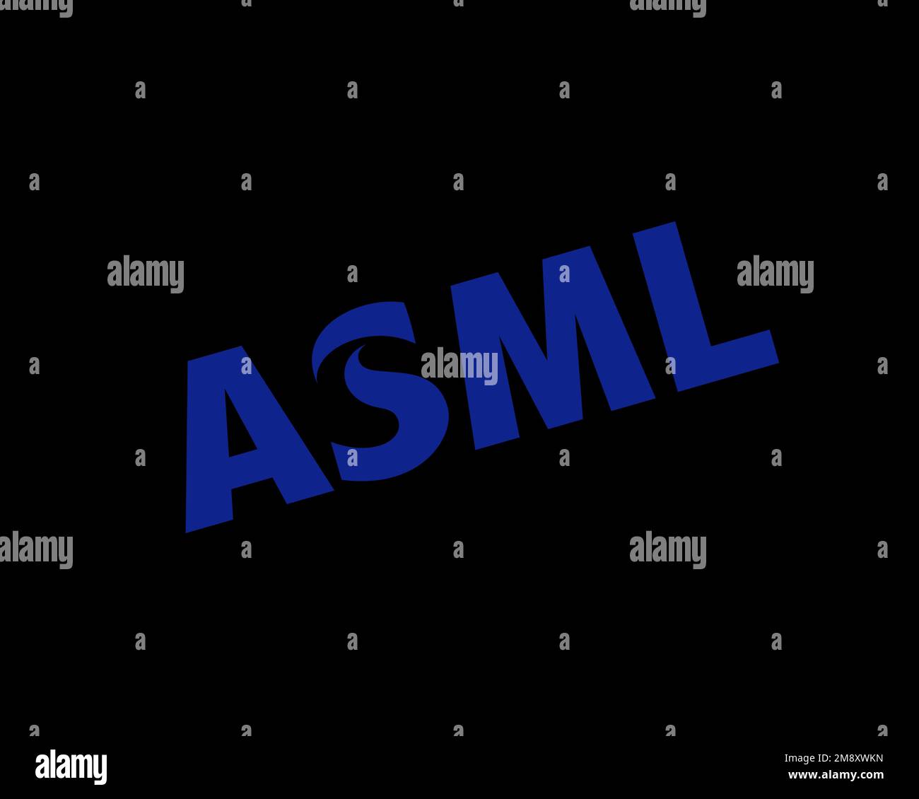 ASML Holding, rotated logo, black background Stock Photo - Alamy