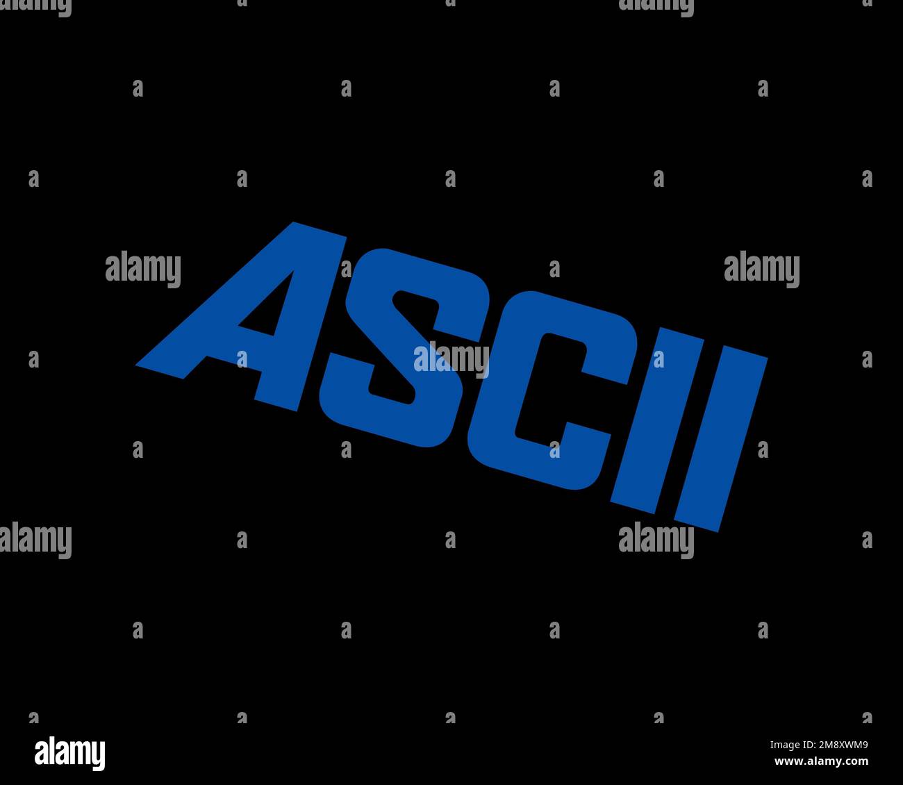 ASCII Corporation, rotated logo, black background B Stock Photo - Alamy