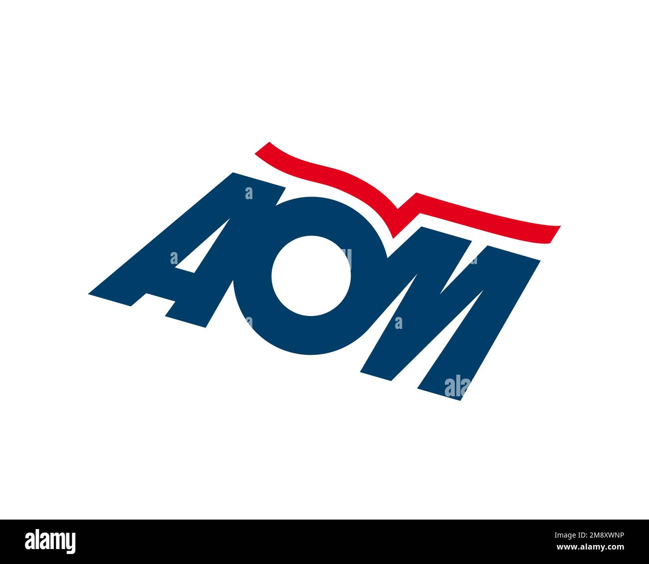 AOM French Airline, rotated logo, white background B Stock Photo - Alamy