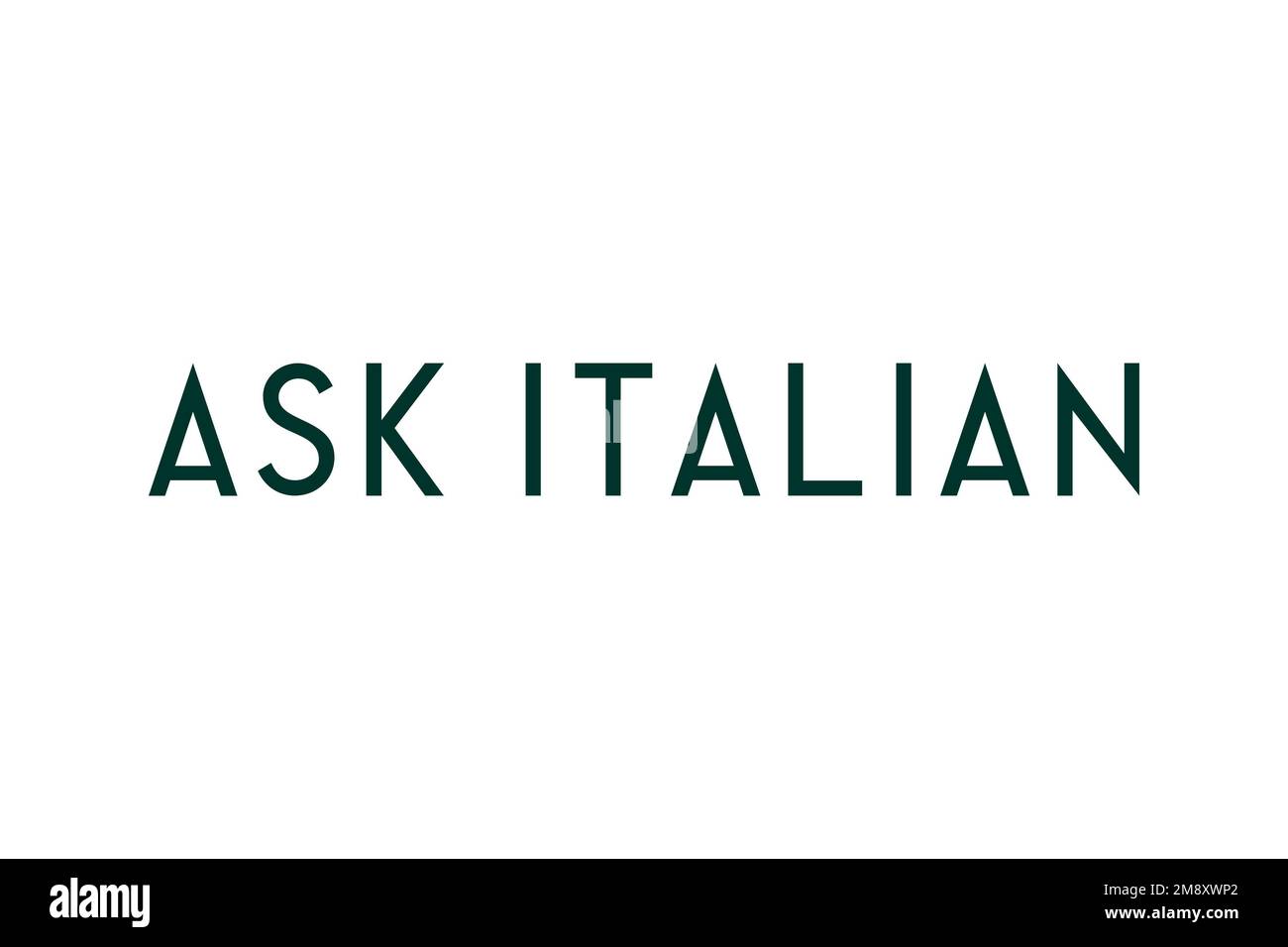 ASK Italian, Logo, White background Stock Photo - Alamy