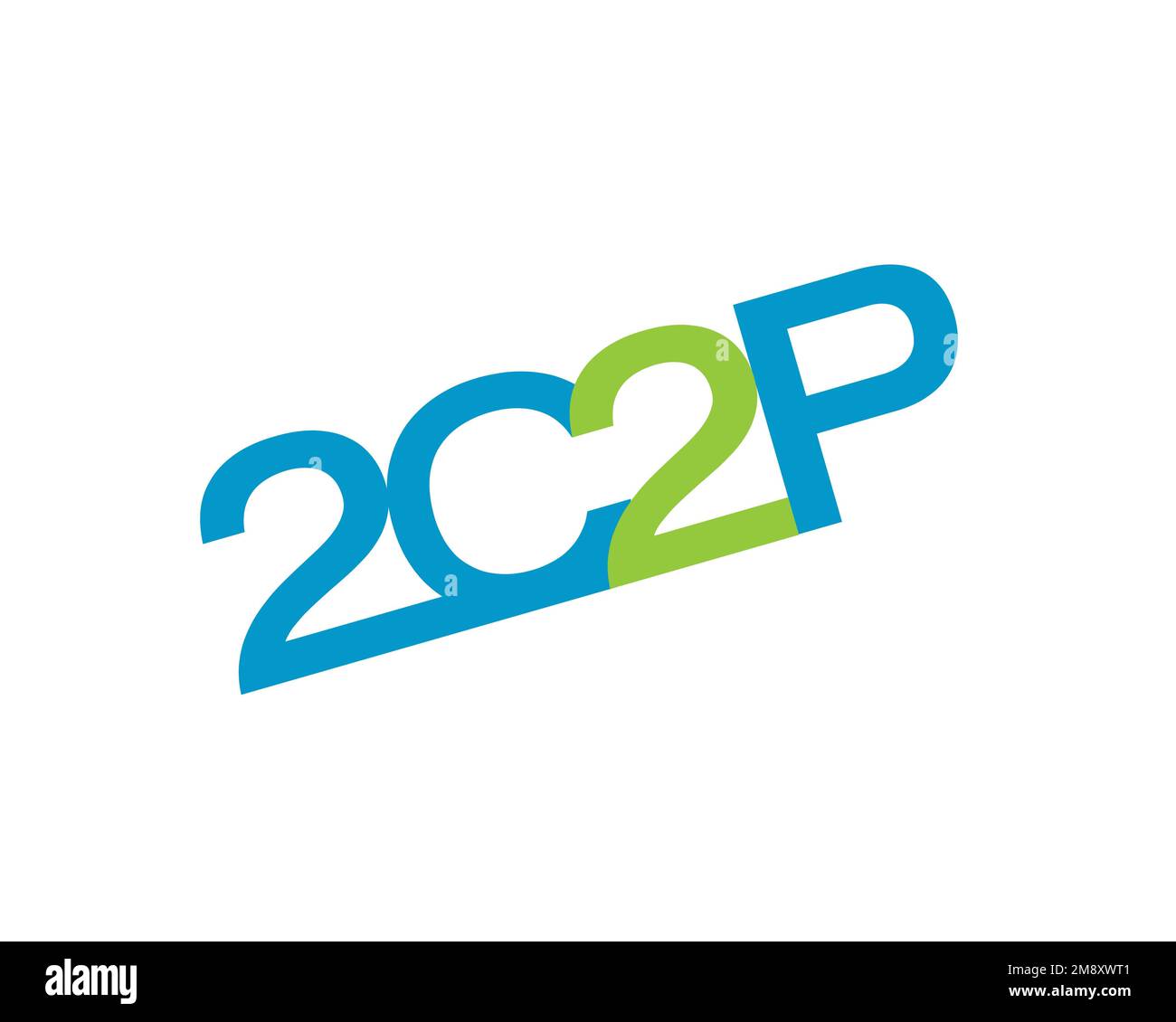2C2P, rotated logo, white background Stock Photo - Alamy
