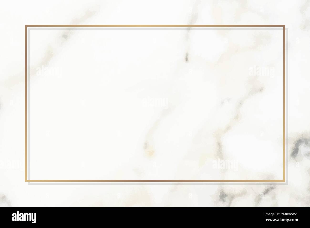 Rectangle gold frame on a white marble vector Stock Vector Image & Art ...