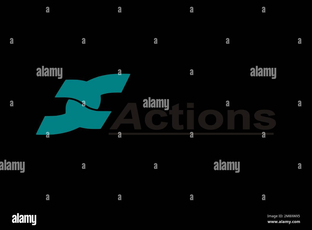 Actions Semiconductor, Logo, Black background Stock Photo - Alamy