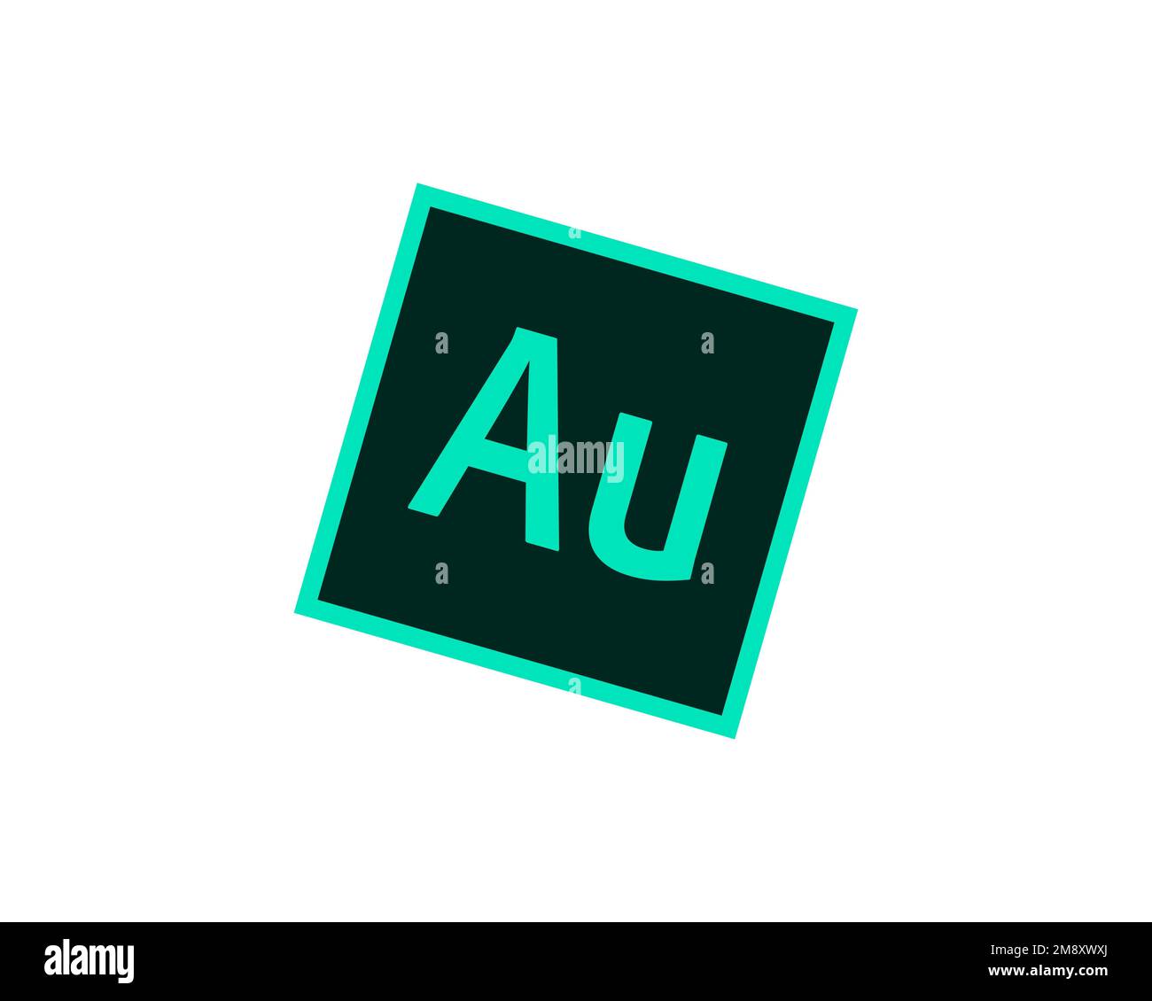 Adobe Audition, rotated logo, white background B Stock Photo - Alamy