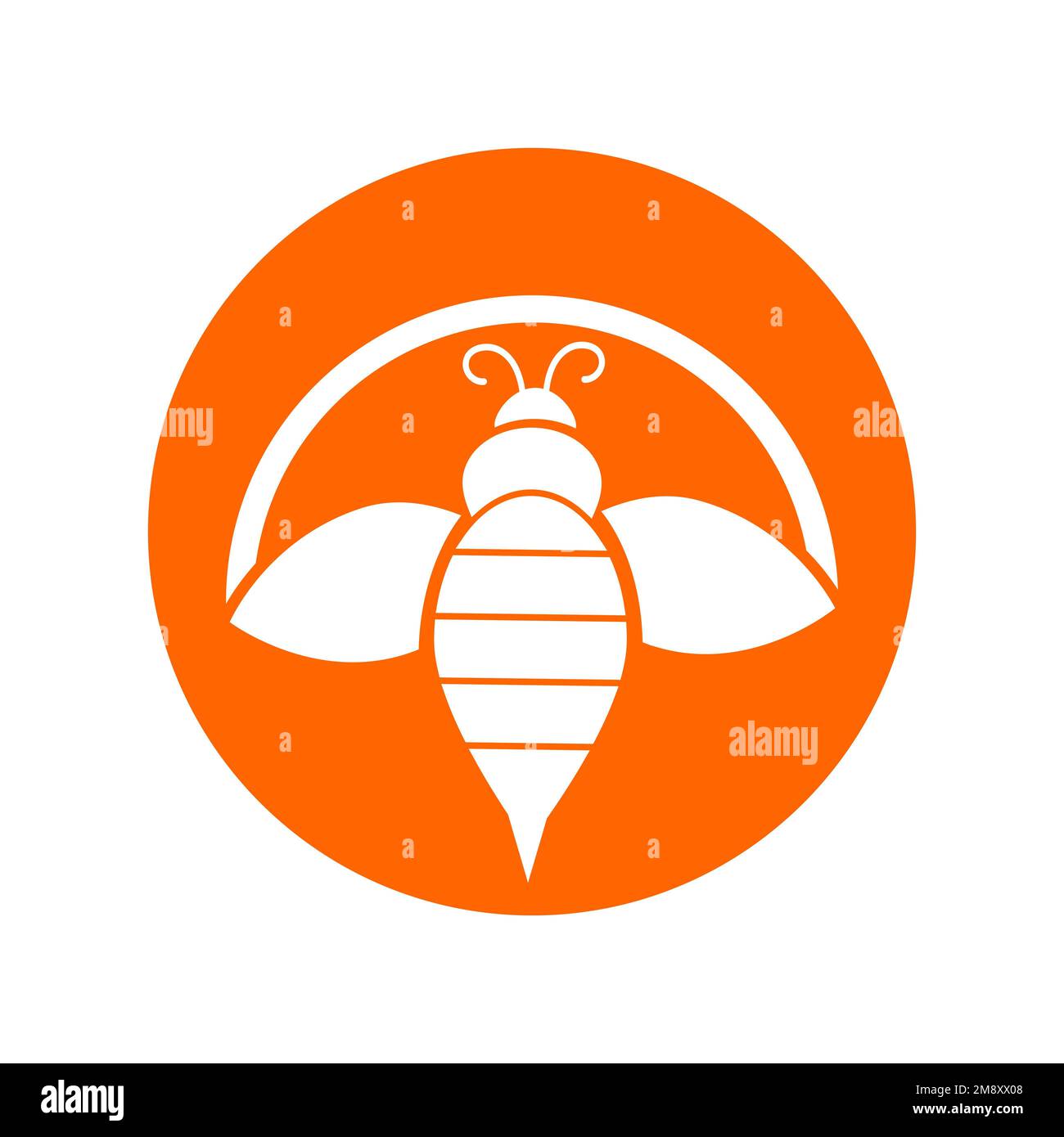 sun bee light logo and vector icon Stock Photo - Alamy