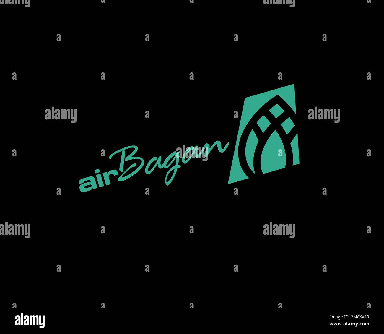 Air Bagan, rotated logo, black background Stock Photo - Alamy